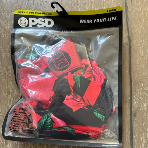 PSD | Underwear & Socks | Psd Spliced Red Roses Boxer Briefs | Poshmark